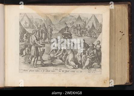 Collecting the Manna, Johann Sadeler (I), After Chrispijn van den ...