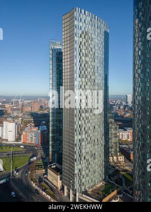 Aerial image of Manchester skyline featuring River Street Tower Stock ...