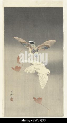 Ohara Koson – Two Pigeons on an Autumn Branch (Twee duiven op herfsttak ...