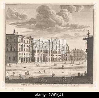 View of the Collegio di Propaganda Fide, in Rome, Hendrik Elandt, 1700 ...