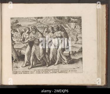 Lot leaves Sodom. Lot leaves the city of Sodom with his family, the ...