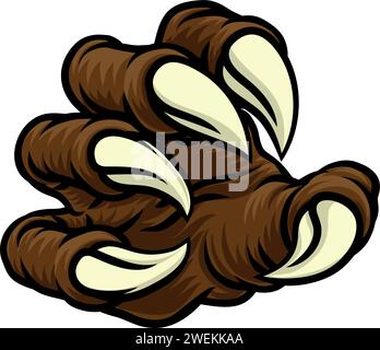 Claw Monster Hand Dragon Dinosaur Talon Cartoon Stock Vector Image ...