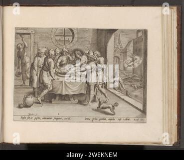 Passover party and the tenth plague of Egypt, 1646 print In the ...