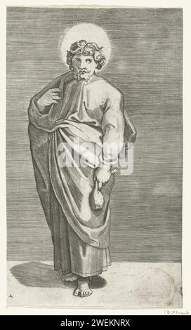 Apostle Matthew with Beurs, Marcantonio Raimondi, After Rafaël, 1517 ...