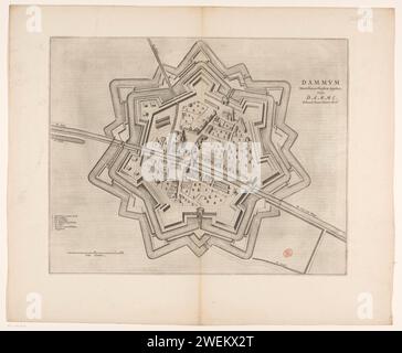 Map of Damme, Anonymous, After Johan Heyman Koeck, After 1728 print Map ...