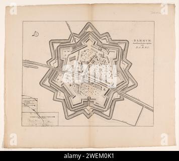 Map of Damme, Anonymous, After Johan Heyman Koeck, 1652 print Map of ...