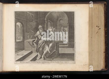 King Manasse in prison, 1643 print King Manasse of Judah repeatedly ...