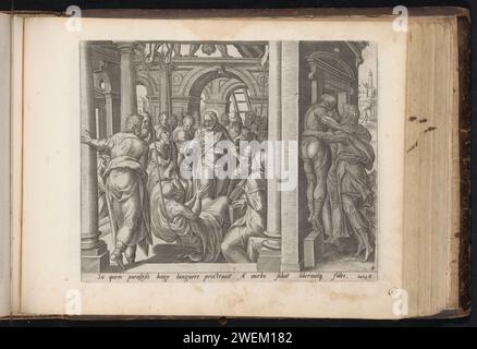 Christ heals the paralyzed man, Johannes Wierix, after Gerard van ...