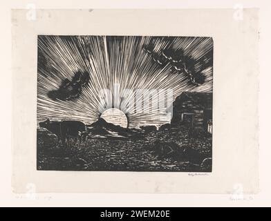 A Boer farmer's house. Black and white drawing. Boers are the ...