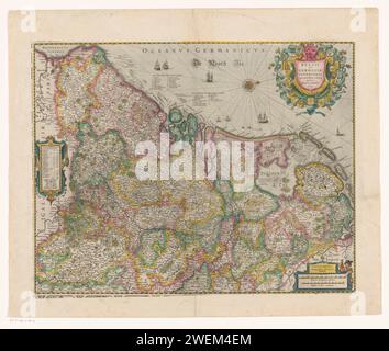 Map of the seventeen provinces in the form of the Netherlands Lion ...