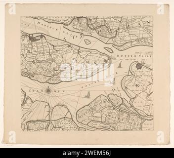 Map of Tholen in Zeeland, Anonymous, 1753 print At the bottom right a ...