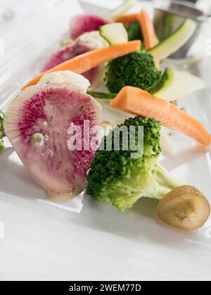 Watermelon Salad close-up, selective focus Stock Photo - Alamy