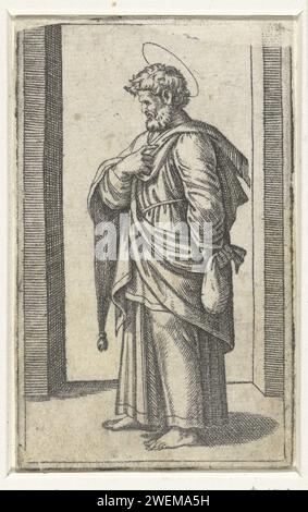 Apostle Matthew with Beurs, Marcantonio Raimondi, After Rafaël, 1517 ...