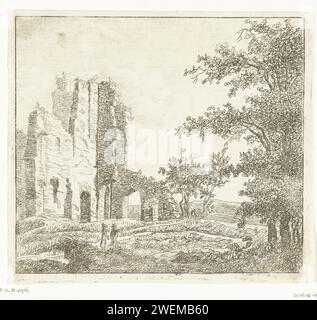 Ruin van Brederode, Anthonie van den Bos, 1778 - 1838 print paper ...