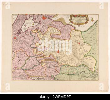 Map of Gelderland, Anonymous, 1695 - 1711 print At the top right the ...
