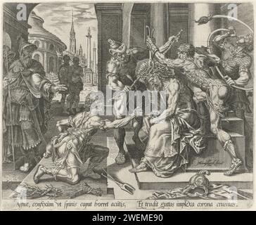 illustration of Head crowned with thorns in the Crucifixion of Jesus ...