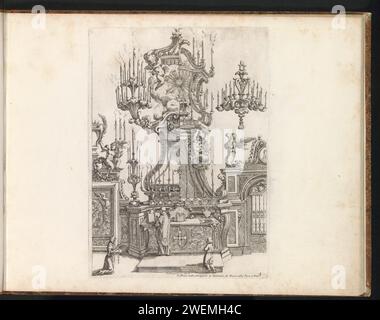 Designs for an altar, 1698 print Two designs for an altar on one leaf ...