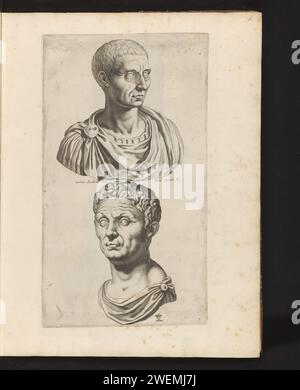 Buste of Julius Caesar and bust of Pompey, Michel Natalis, After ...