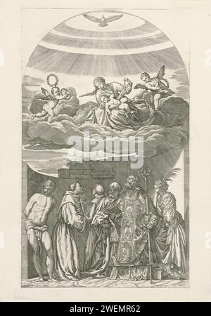 Mary with the Christ child and Saints, Valentin Lefèbvre, After Titian ...