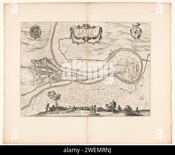 Map of the city of Limburg, Anonymous, 1652 print Amsterdam paper ...
