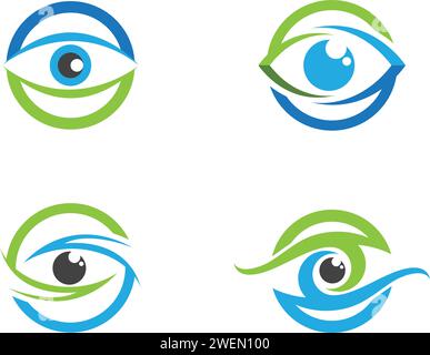 Branding Identity Corporate Eye Care vector logo design icon Stock ...