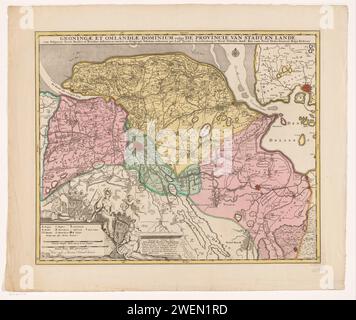 Map of the province of Groningen, Andries Hogeboom, Ludolph Tjarda van ...