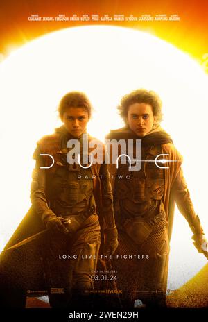 Dune Part Two Timothee Chalamet & Zendaya poster Stock Photo - Alamy