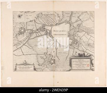 Map of Den Bosch, Anonymous, 1652 print Amsterdam paper engraving maps ...
