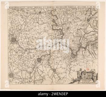 Map of the province of Antwerp, 1706, 1706 Map of the province of ...