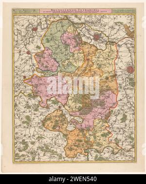Map of the quarter of Brussels, part of the Duchy of Brabant, Anonymous, 1642 - 1664 print Map ...