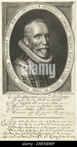 Portrait of pastor Arnold Cornelisz. Crusius at the age of 58, Willem ...