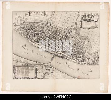Map of Kampen, Anonymous, 1652 print At the top left a legend 1-15 ...