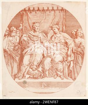 Solomon and Bathsheba on De Troon, Jacob Frey (i), After Domenichino ...