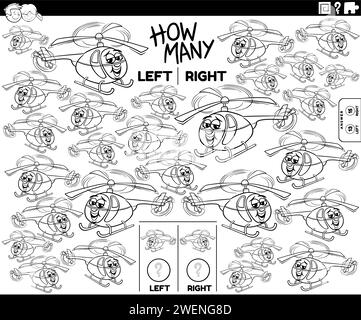 Puzzle game helicopter, color by number sheet for children. Vector ...