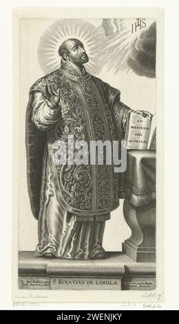 Holy Ignatius of Loyola with Monogram Ihs, Schelte Adamsz. Bolswert ...