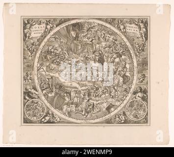 Hemelkaart with Christian constellations, Anonymous, 1708 print ...