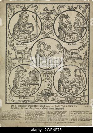 Animals in medallions, 1761 - 1804 print Eight whole and six half ...