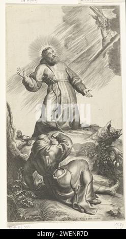 Franciscus from Assisi receives the Stigmata, Raphaël Sadeler (I ...