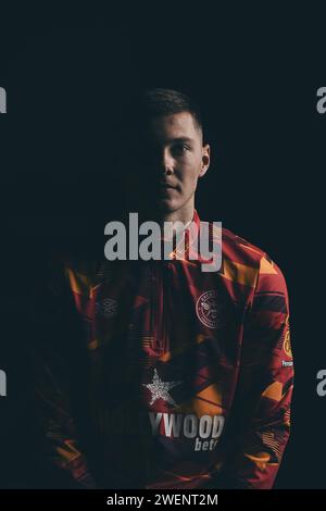 Brentford, United Kingdom, 26 January, 2024. Hákon Valdimarsson is ...