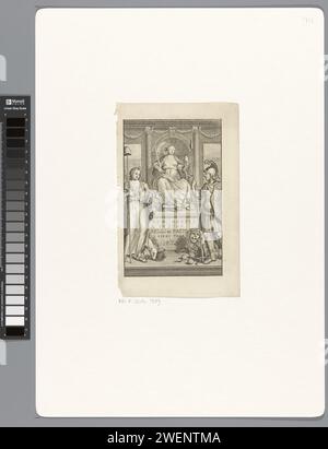 Justitia sitting on her throne, Willem de Broen, after Anonymous, c ...