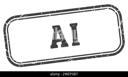 ai stamp. ai rectangular stamp isolated on white background Stock Vector Image & Art - Alamy