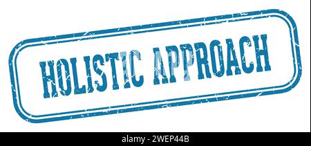 holistic approach stamp. holistic approach rectangular stamp isolated ...