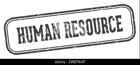human resource stamp. human resource rectangular stamp isolated on ...
