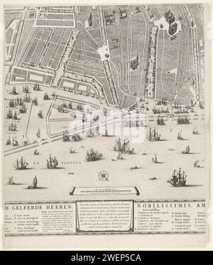 Map of Amsterdam with the design and performance of the fourth explanation (first part), Julius ...