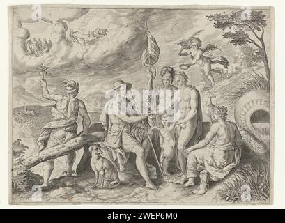 Judgment of Paris, c. 1636 - 1670 print The Shepherd Paris sits on a ...