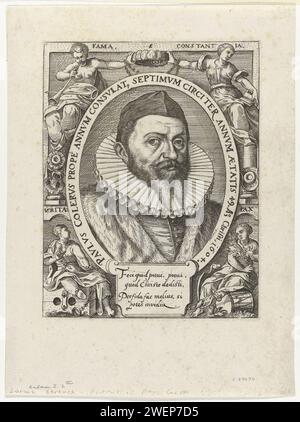 Portrait van Paulus Colerus, Lorenz Strauch, 1604 print Portrait caught ...