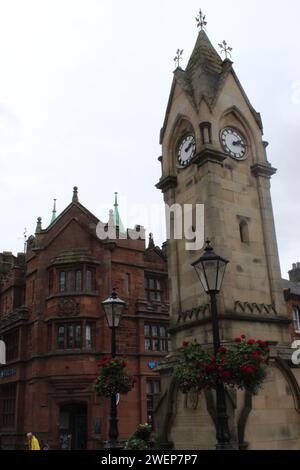 Penrith, Cumbria, England. Victorian Clock Tower in the Market Square ...