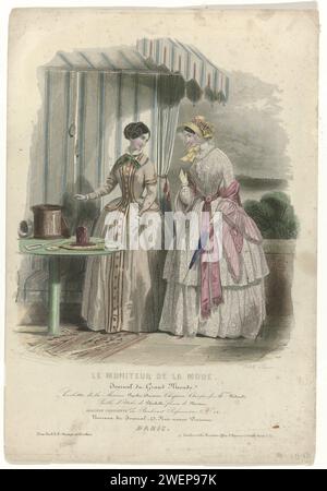 The fashion monitor, 1843, No. 6: Paille hat (...), 1843 Woman with a ...