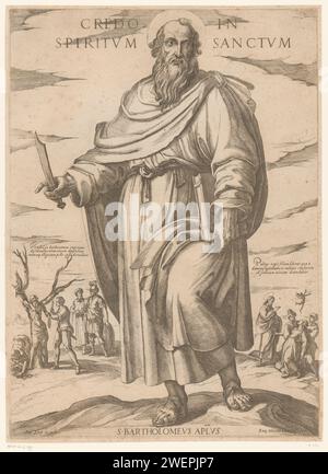Saint Bartolomeüs, Antonio Tempesta, 1565 - 1630 print The holy ...