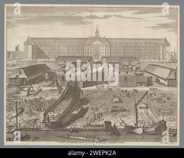 View of the East Indian Sea Magazine and the VOC shipyard on Oostenburg ...